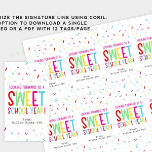 Printable Looking Forward to A Bright School Year Tag, Instant Download ...