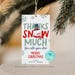Editable Thanks Snow Much Gift Tag Digital Download Snowman Gift Tag ...