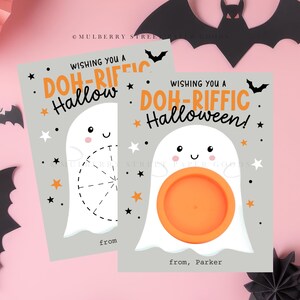 Halloween Play Dough Printable Gift Card Holder Halloween Party Favor ...