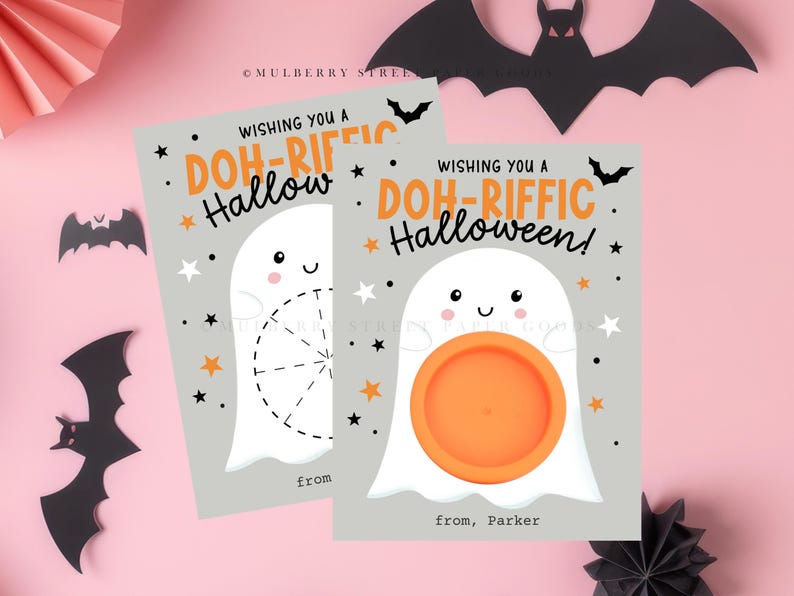 Halloween Play Dough Printable Gift Card Holder Halloween Party Favor ...
