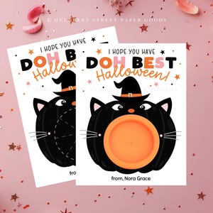 Halloween Play Dough Holder Printable Cute Cat Have Doh Best Halloween ...