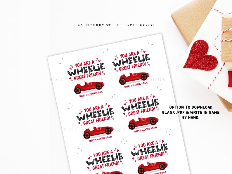 Race Car Valentine Canva Template Vintage Race Car Classroom Valentine ...