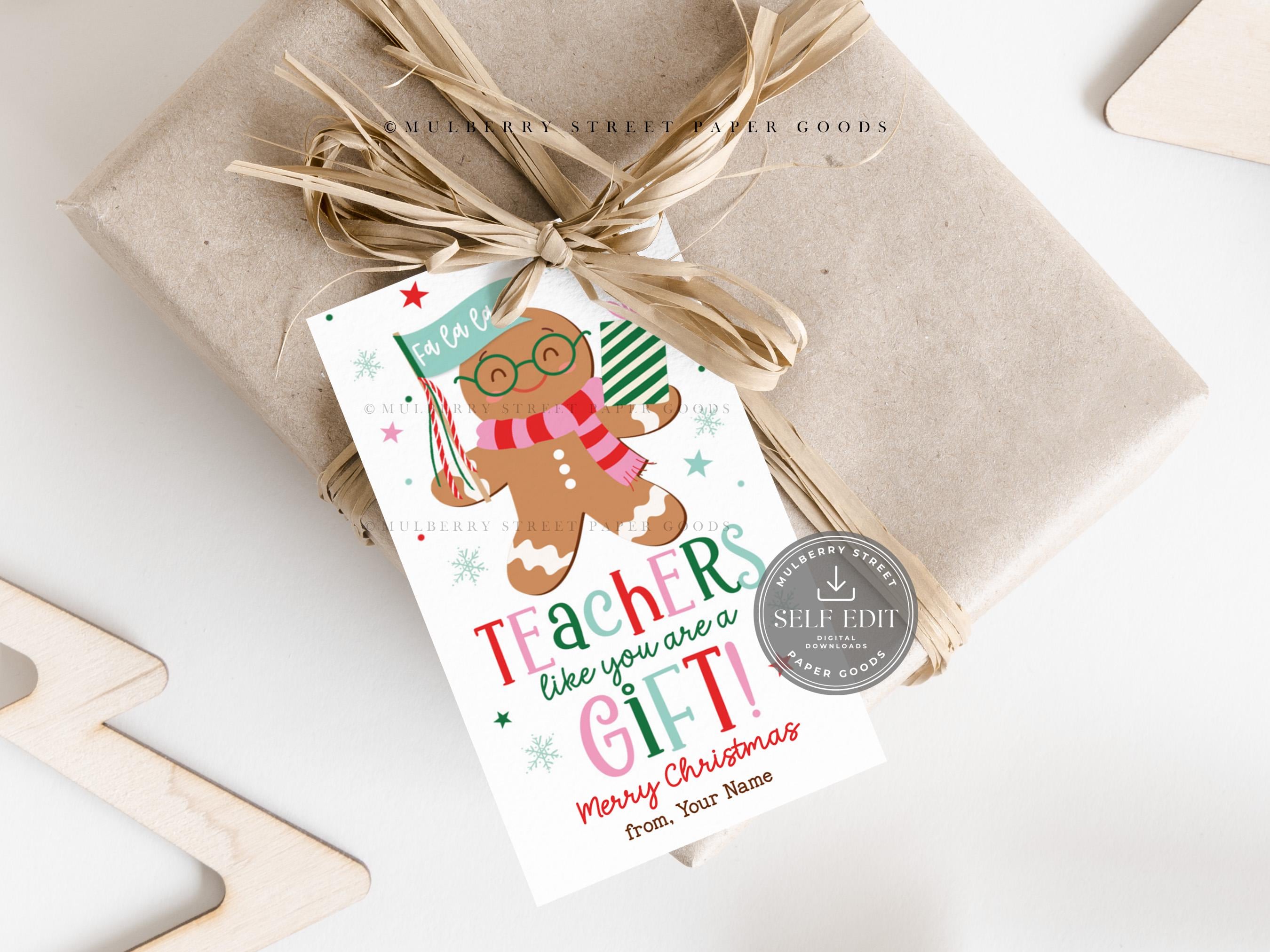 Teacher Christmas Gift Tag Printable, Teachers Like You Are a Gift ...