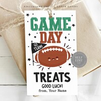 EDITABLE Back to School Football Gift Tag - Student Gift - Printable ...