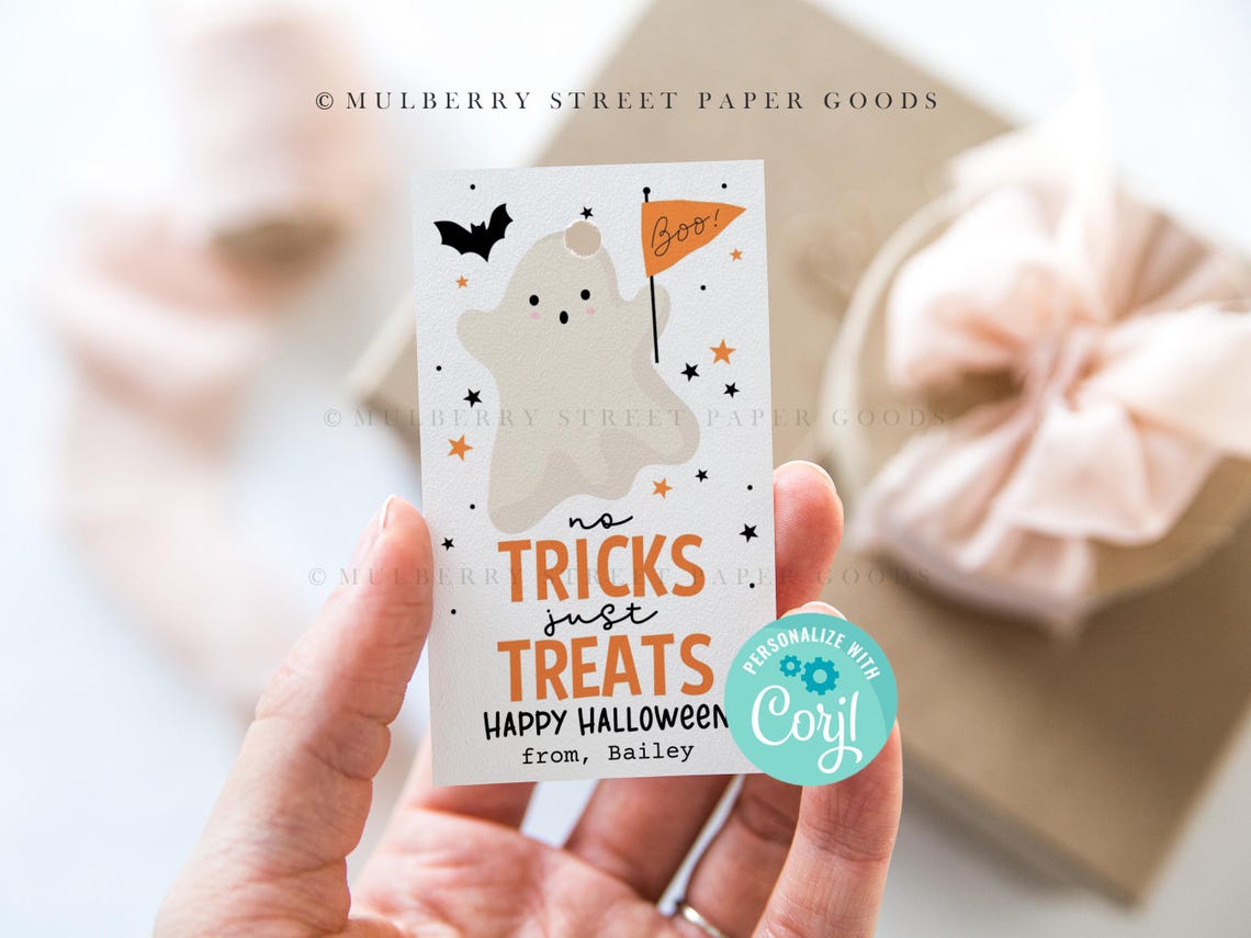 Editable Halloween Printable Tag Halloween Party Favor Treat Tag Kids ...