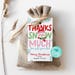 Thanks Snow Much Gift Tag Printable Christmas Thank You Tag Gift for ...