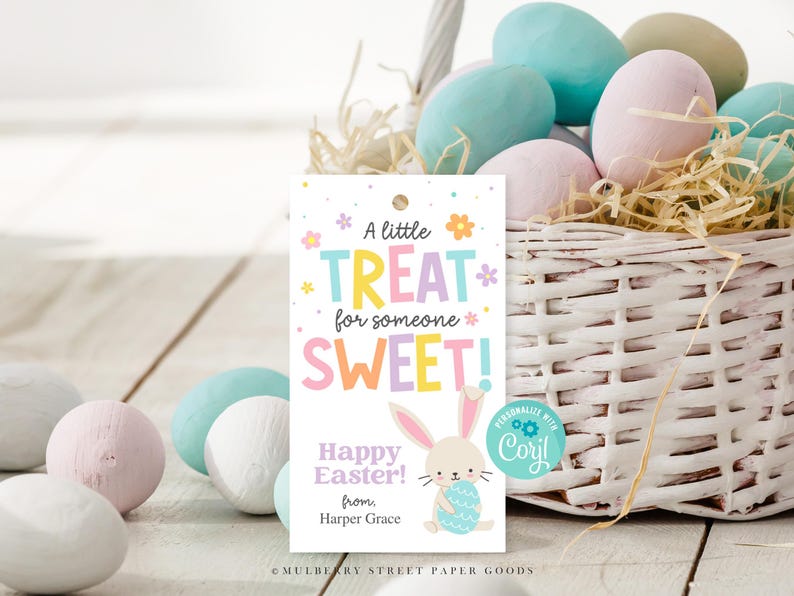 Easter Gift Tag Printable Digital Download A Little Treat for Someone ...