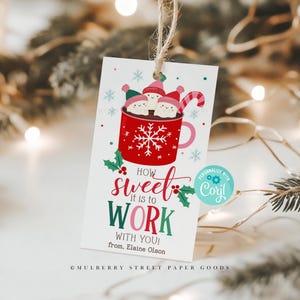 Christmas Coworker Gift Tag Printable Office Christmas Party Favors ...