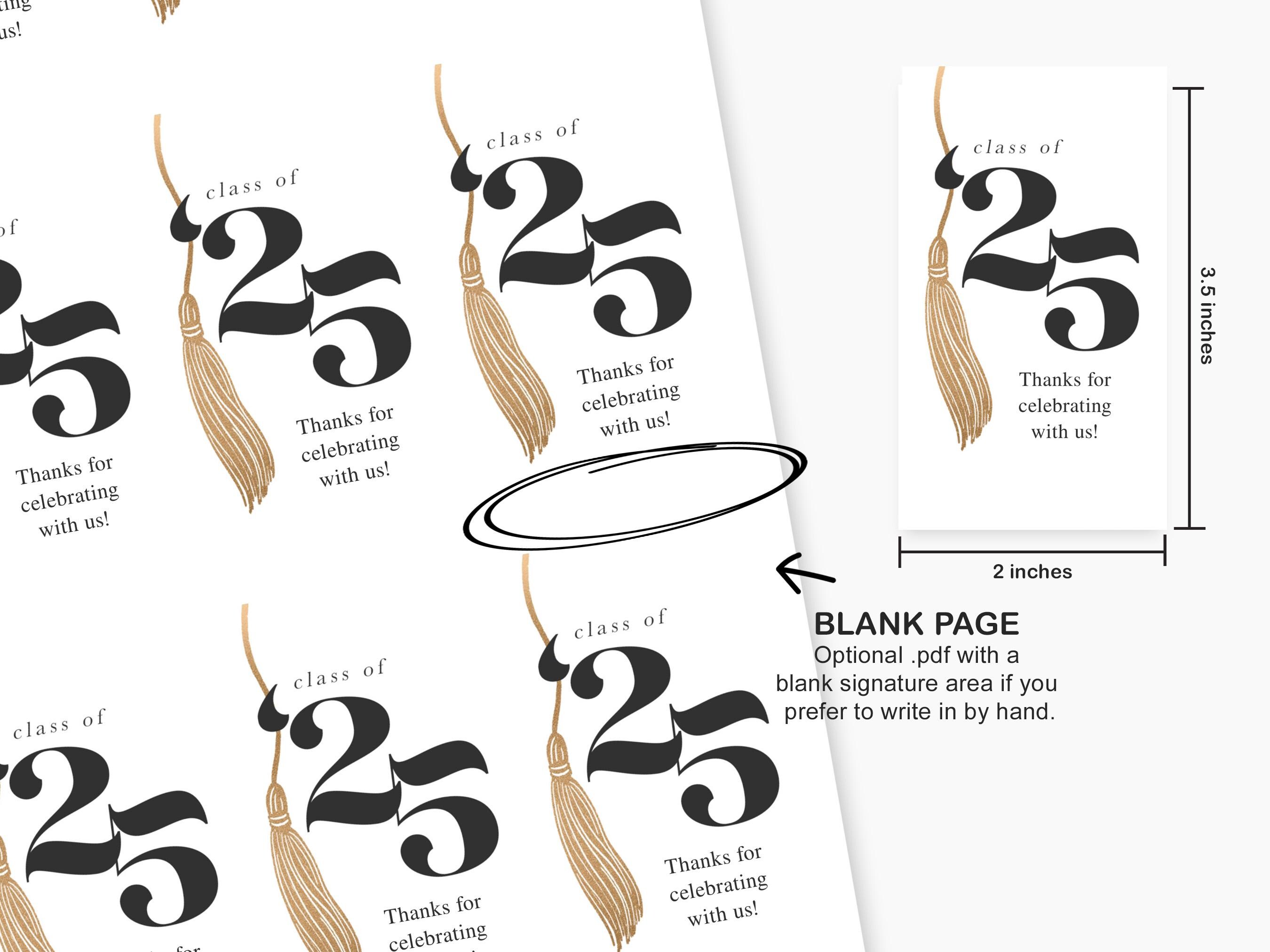 Class of 2025 Gift Tag Canva Template Printable Graduation Party Gift ...