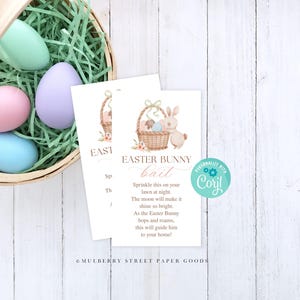 Editable Easter Bunny Bait Tag Printable Instant Download Easter Bunny ...