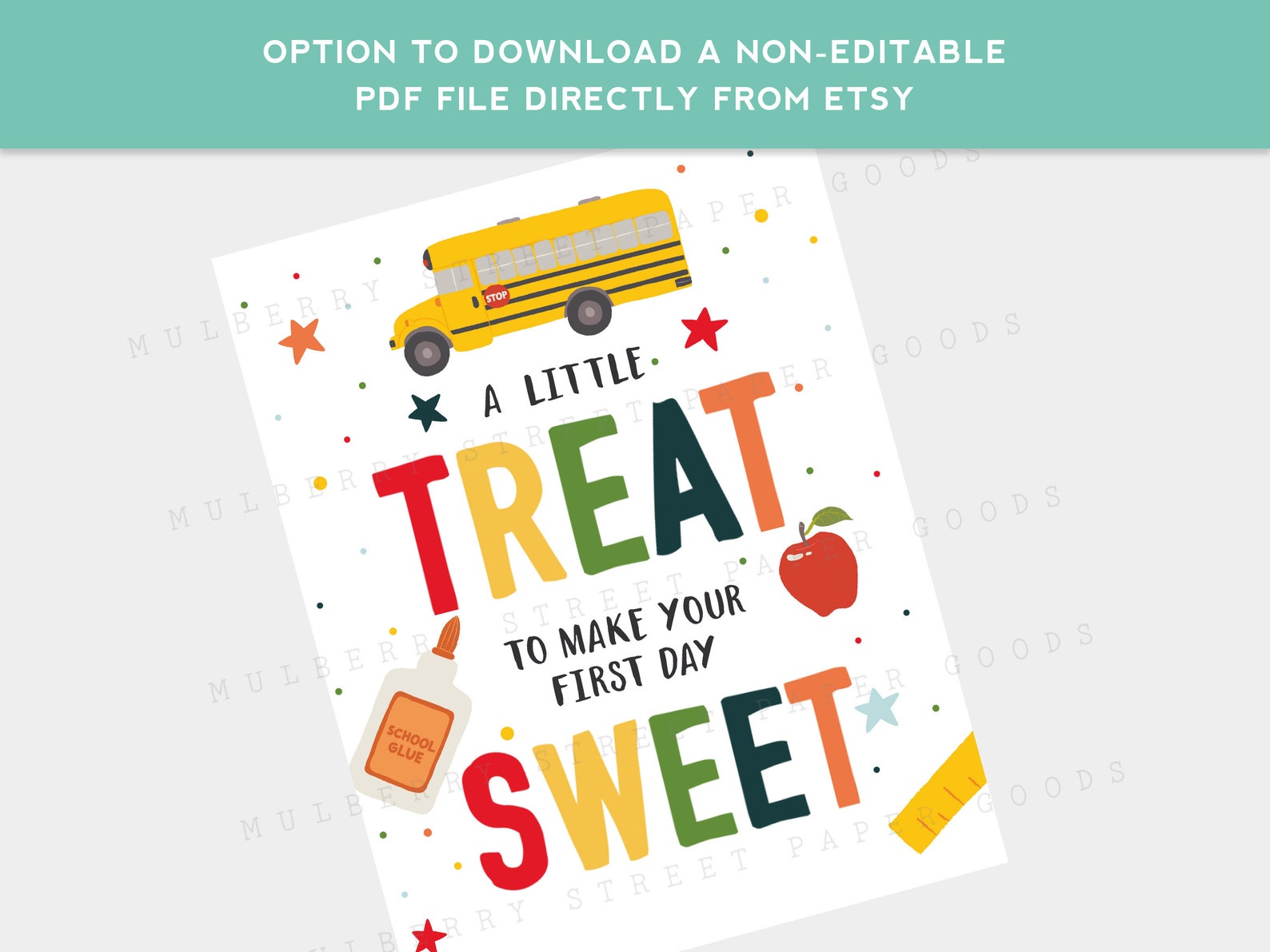 A Little Treat to Make Your First Day Sweet 8.5x11 Printable, Welcome ...