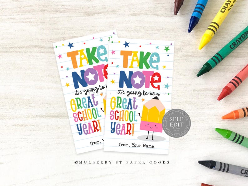 Printable Back to School Gift Tag Canva Template Digital Download Take ...