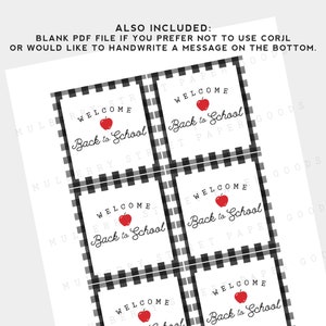 Printable Welcome Back to School Tag, Happy First Day of School Gift ...