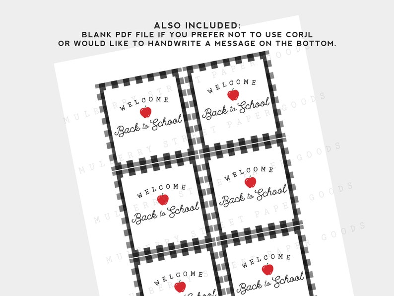 Printable Welcome Back to School Tag Happy First Day of - Etsy