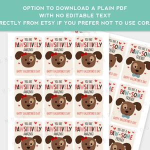 Printable Puppy Dog Valentine Cards Kids Classroom Puppy Valentine ...
