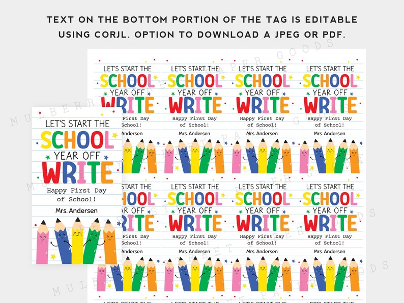 Let's Start the School Year off Write Colorful Cute Pencils Back to ...