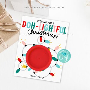 Christmas Play Dough Holder Card Printable Kids Christmas Gift Digital ...