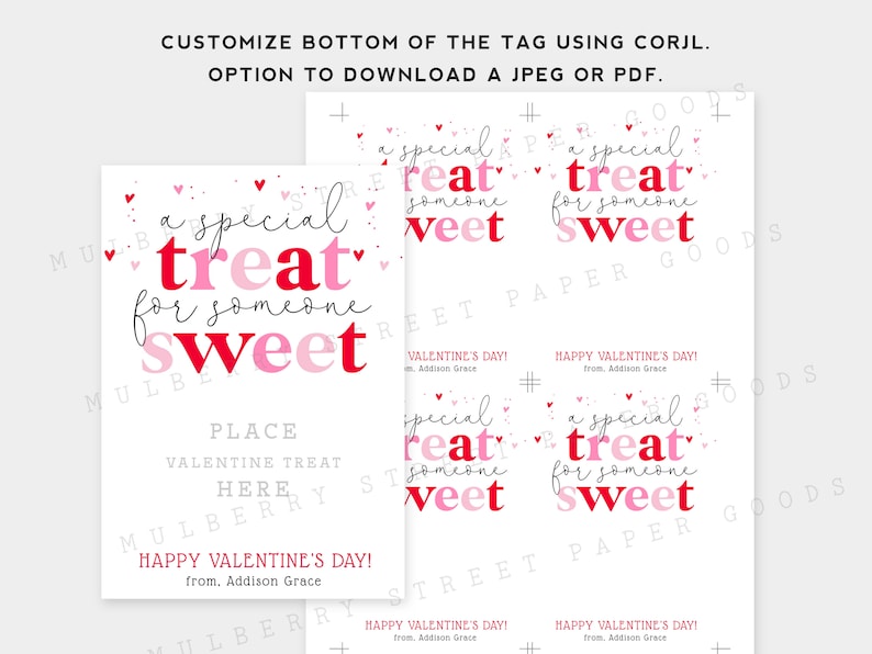 Printable Special Treat for Someone Sweet Valentine's Day - Etsy