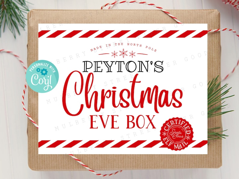 Printable Christmas Eve Box Label Christmas Eve Tradition - Etsy