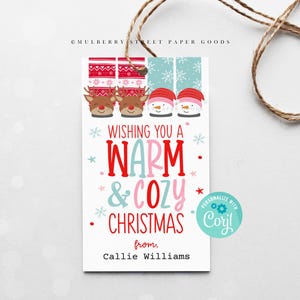 Christmas Gift Tag Printable Wishing You a Warm and Cozy Christmas ...