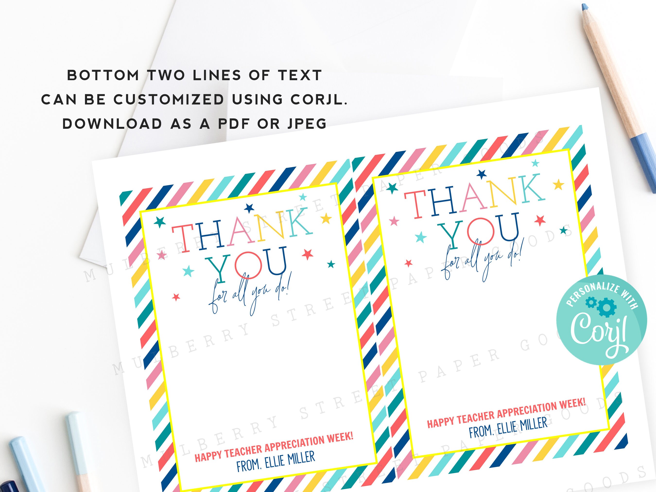 Printable Thanks for All You Do Gift Card Holder Instant - Etsy