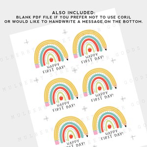 Printable Happy Birthday Rainbow Gift Tag, Children's Birthday Colorful ...
