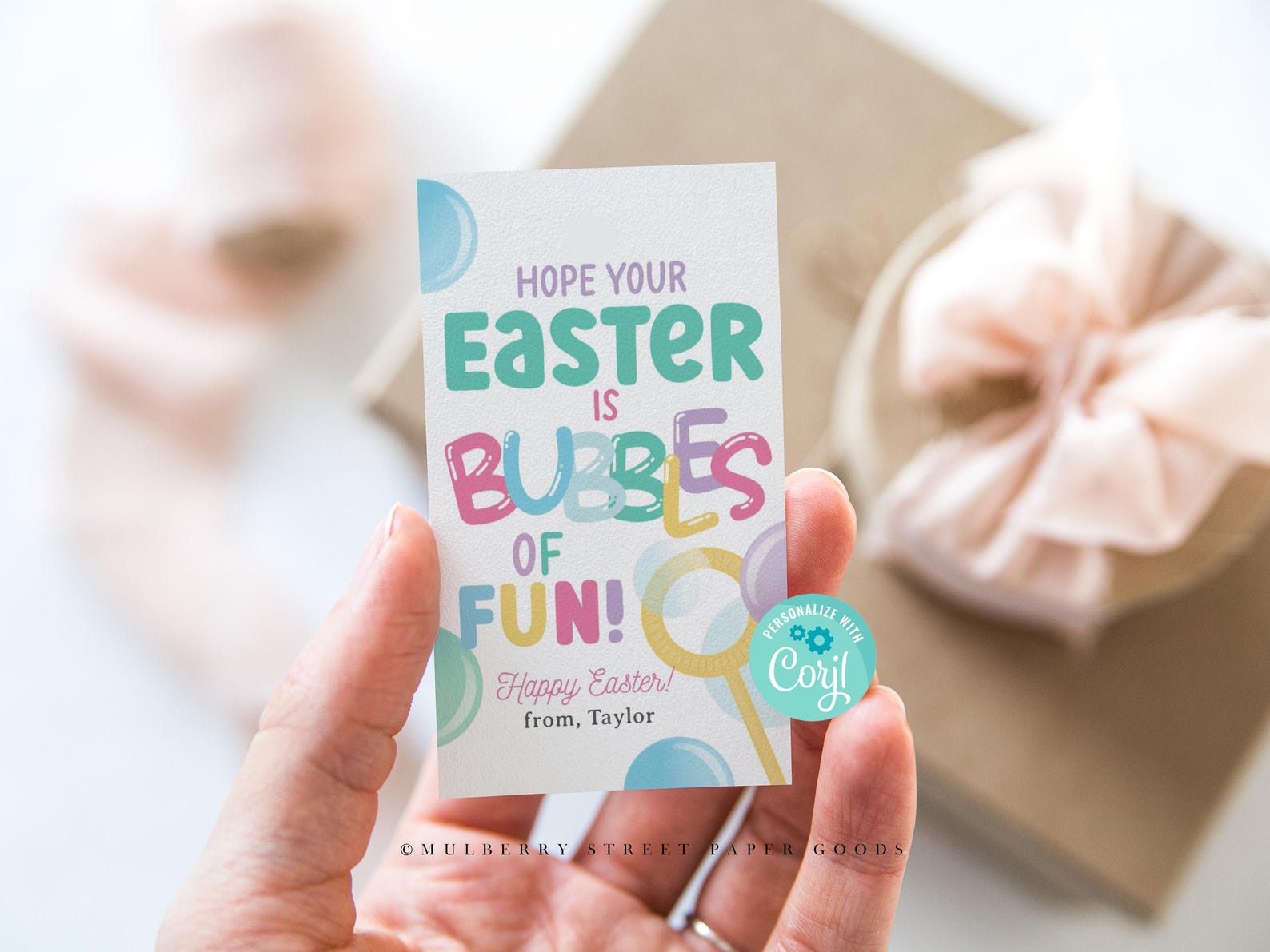 Printable Easter Bubbles Gift Tag, Hope Your Easter is Bubbles of Fun ...
