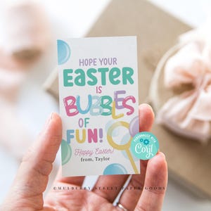 Printable Easter Bubbles Gift Tag, Hope Your Easter is Bubbles of Fun ...