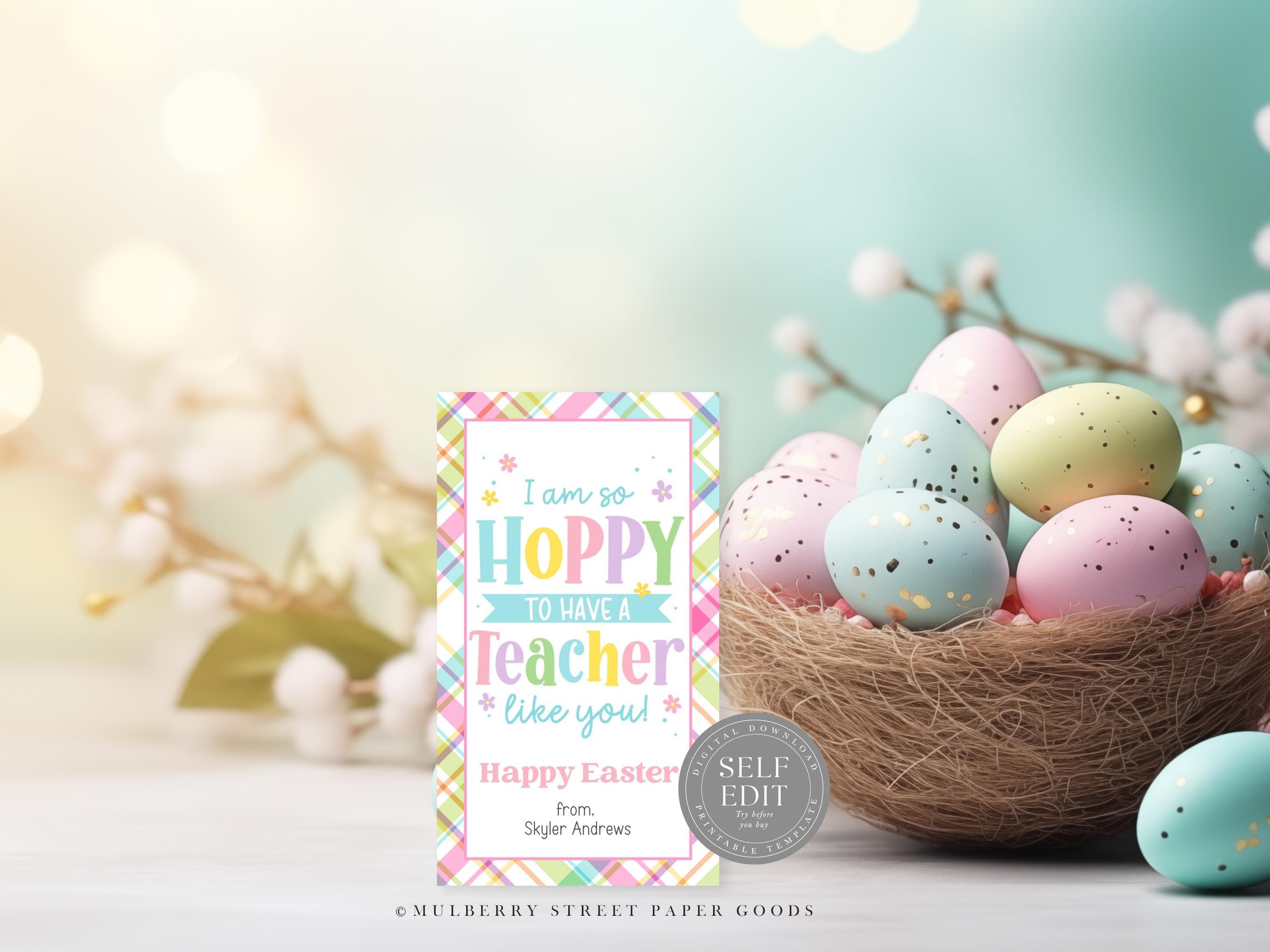 Teacher Easter Gift Tag Printable Instant Download Personalized Easter ...