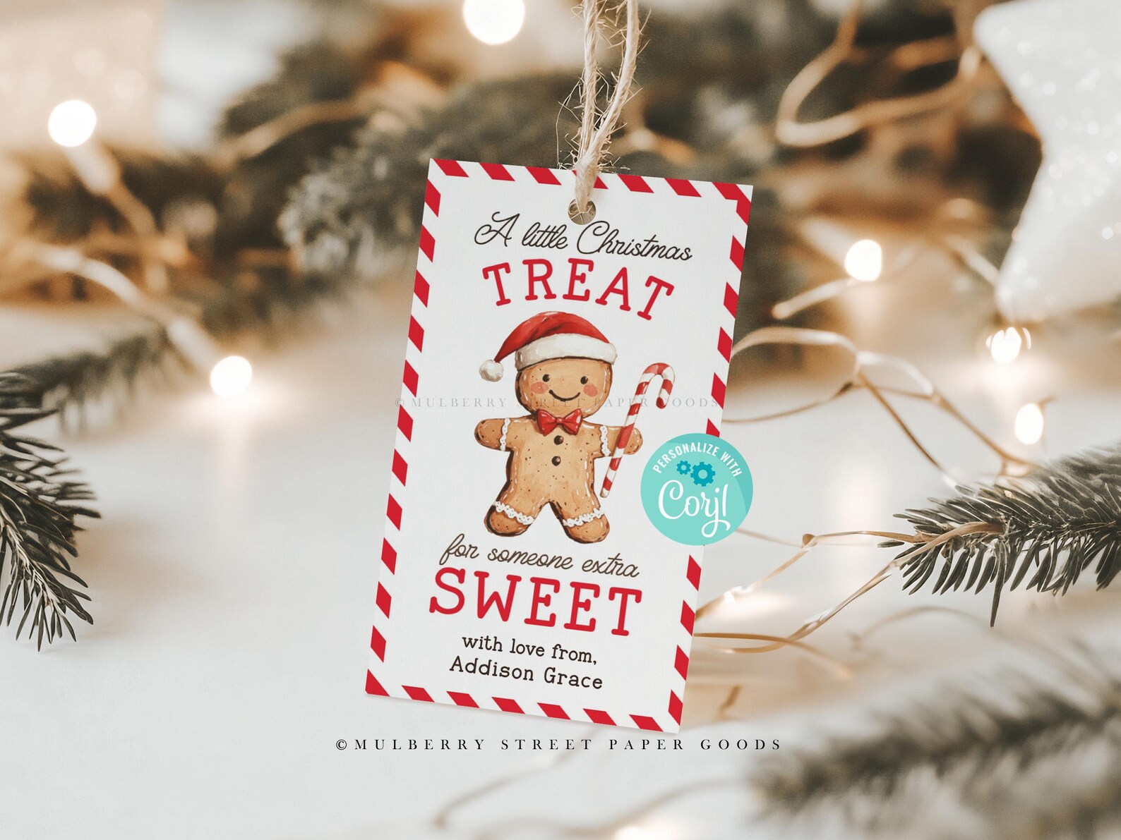 Candy Cane Christmas Gift Tag Printable A Little Treat for Someone ...