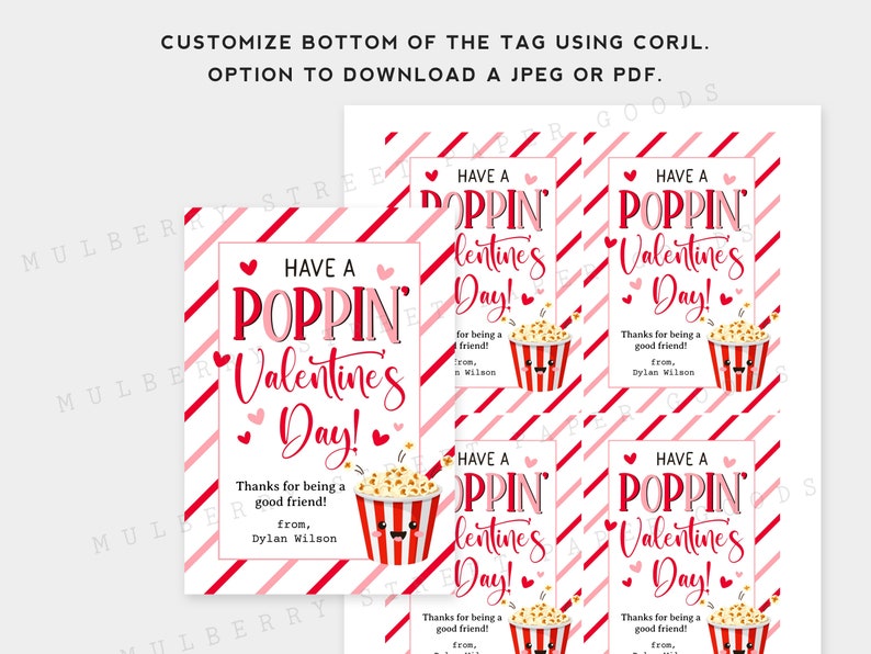 Printable Have a Poppin Valentine's Day Card Kids - Etsy