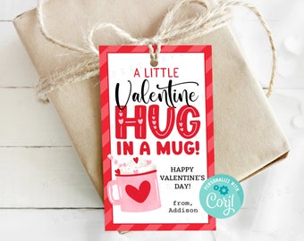 Hot Chocolate Valentine Printable - Etsy