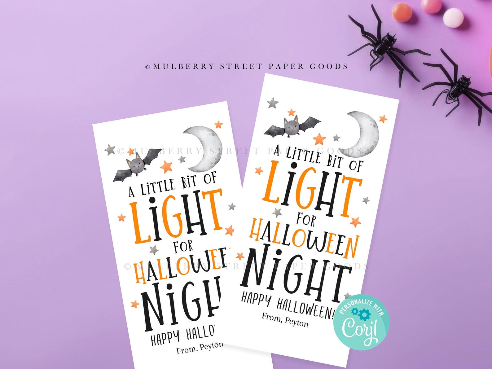 Printable Halloween Glow Stick Holder, A Little Bit of Light for ...