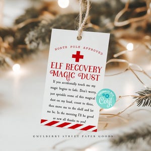 Editable Elf Magic Dust Printable Gift Tag Christmas Elf Magical Dust ...