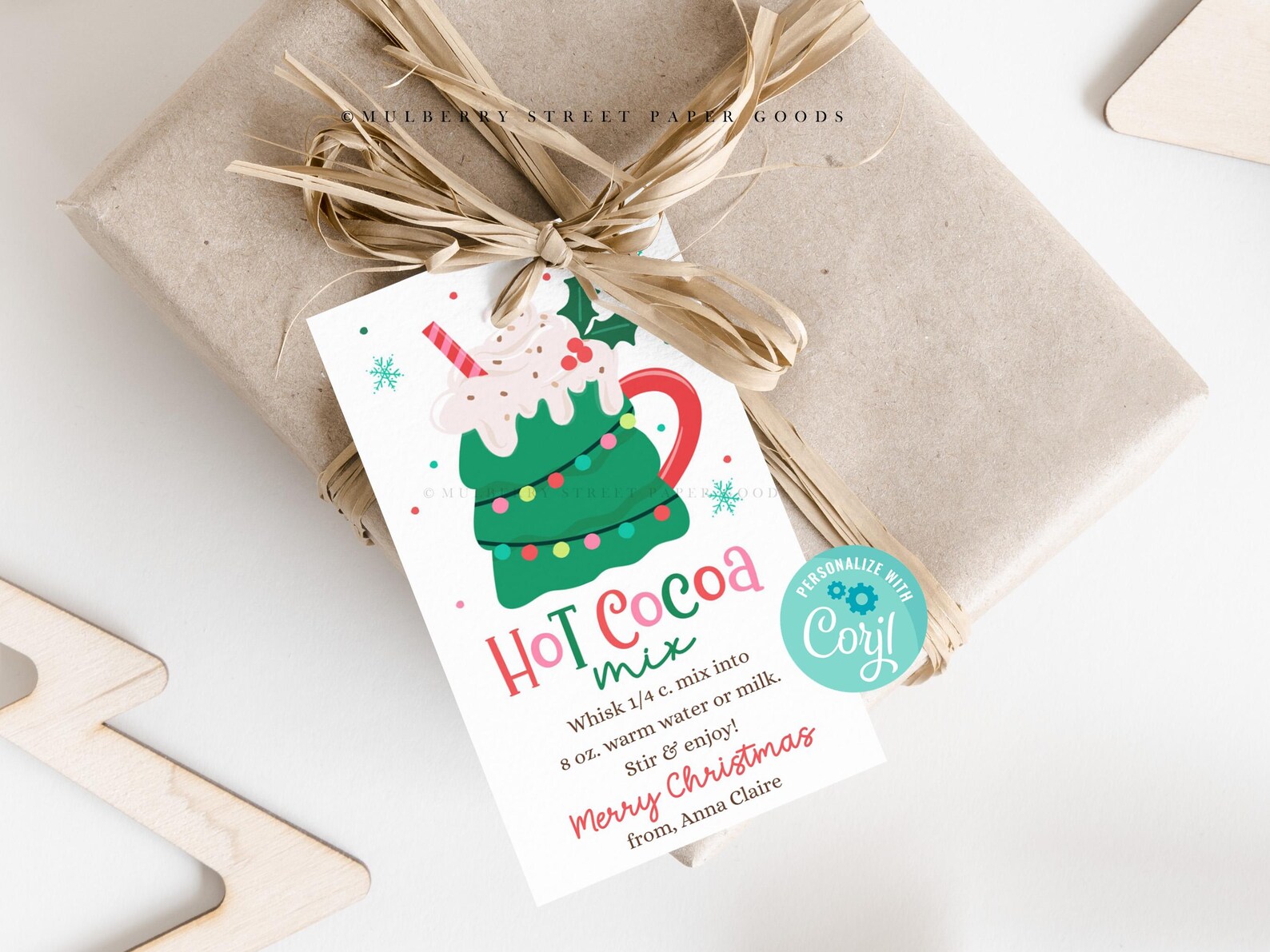 Hot Cocoa Mix Gift Tag Digital Download Christmas Printable Hot ...