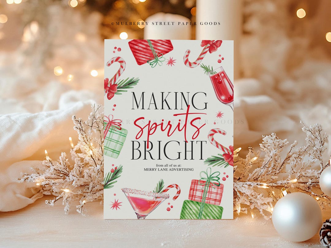 Christmas Party Sign Printable Making Spirits Bright Holiday Party ...