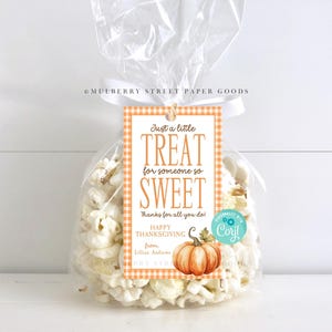 Editable Fall Gift Tag Printable A Little Treat for Someone Sweet ...