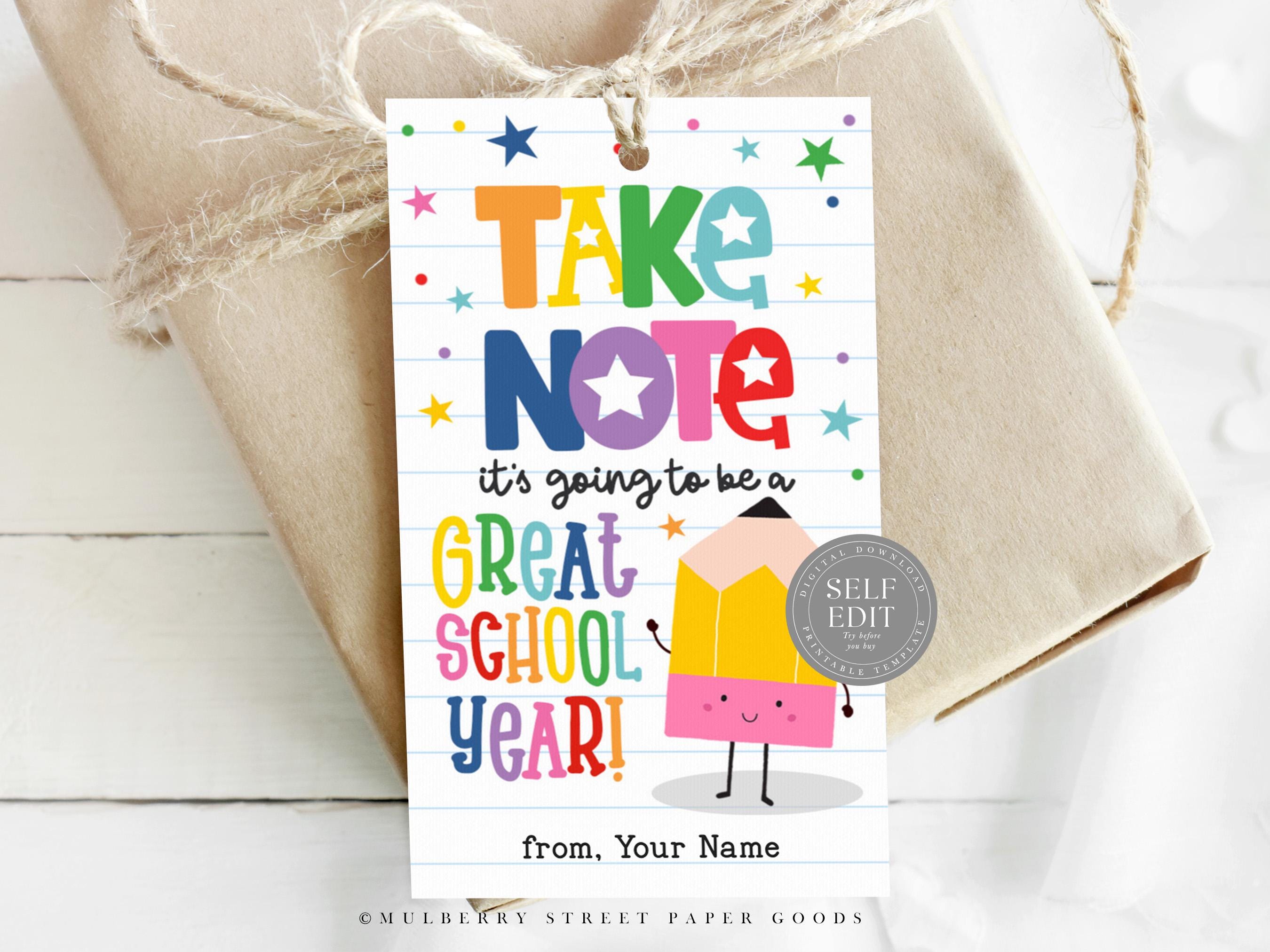Printable Back to School Gift Tag Canva Template Digital Download Take ...