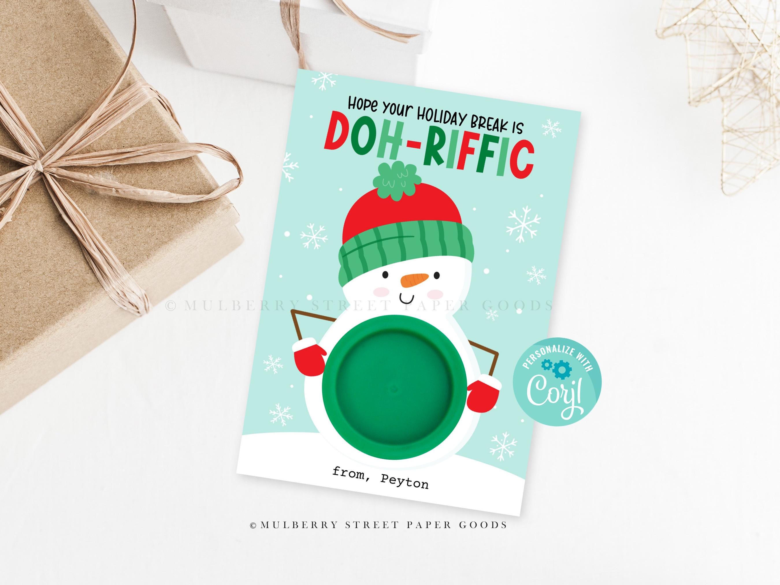 Christmas Play Dough Holder Card Printable Instant Download Kids ...