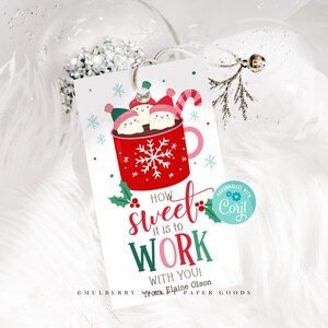 Christmas Coworker Gift Tag Printable Office Christmas Party Favors ...