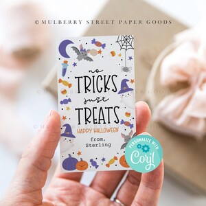 Editable Halloween Gift Tag Printable Halloween Party Favor Halloween ...