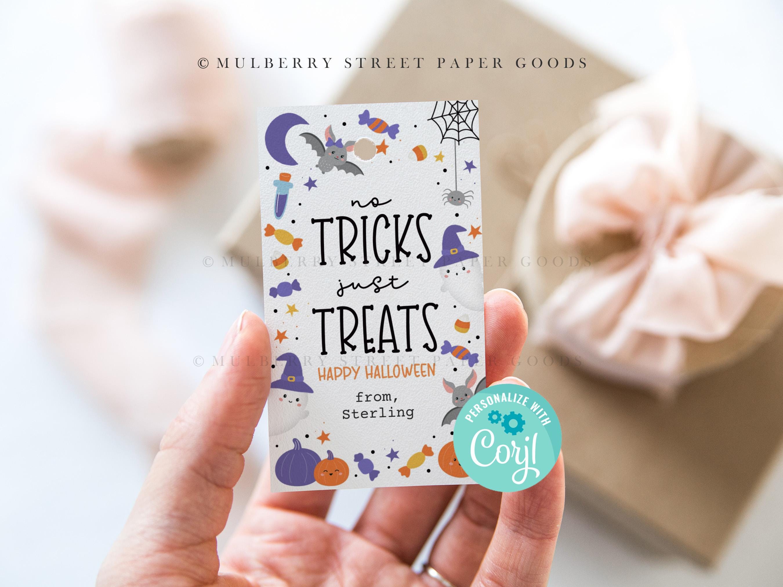 Editable Halloween Gift Tag Printable Halloween Party Favor Halloween ...