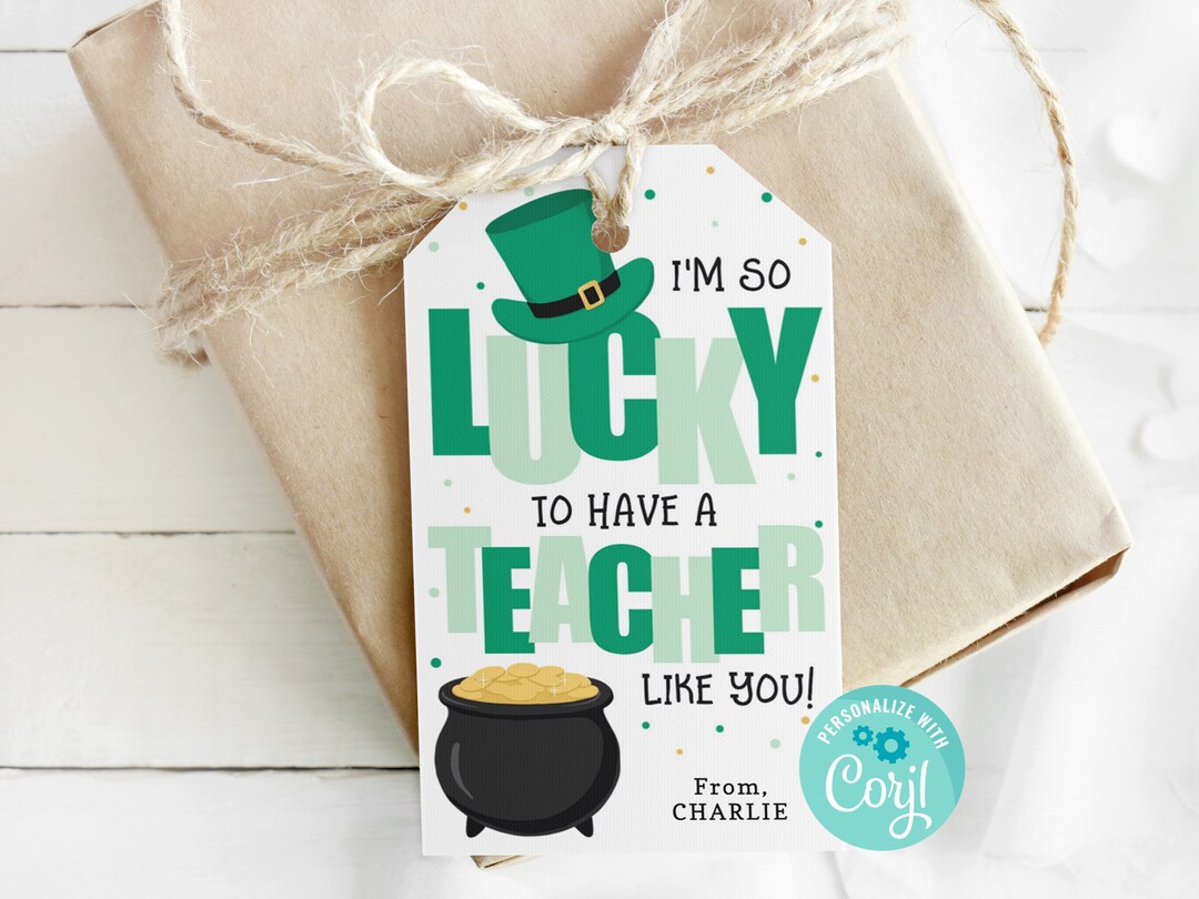 Printable Lucky to Have A Teacher Like You Gift Tag, Instant Download ...