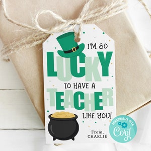 Printable Lucky to Have A Teacher Like You Gift Tag, Instant Download ...