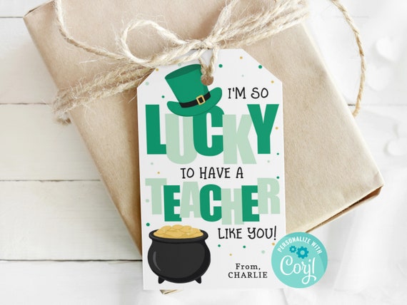 Printable Lucky to Have A Teacher Like You Gift Tag Instant | Etsy