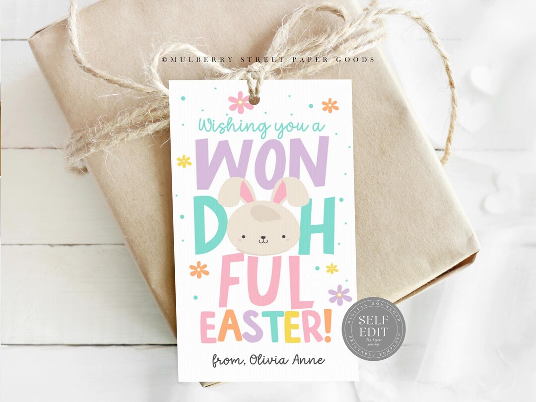 Doh Easter Gift Tag Printable Easter Party Favor Instant Download ...