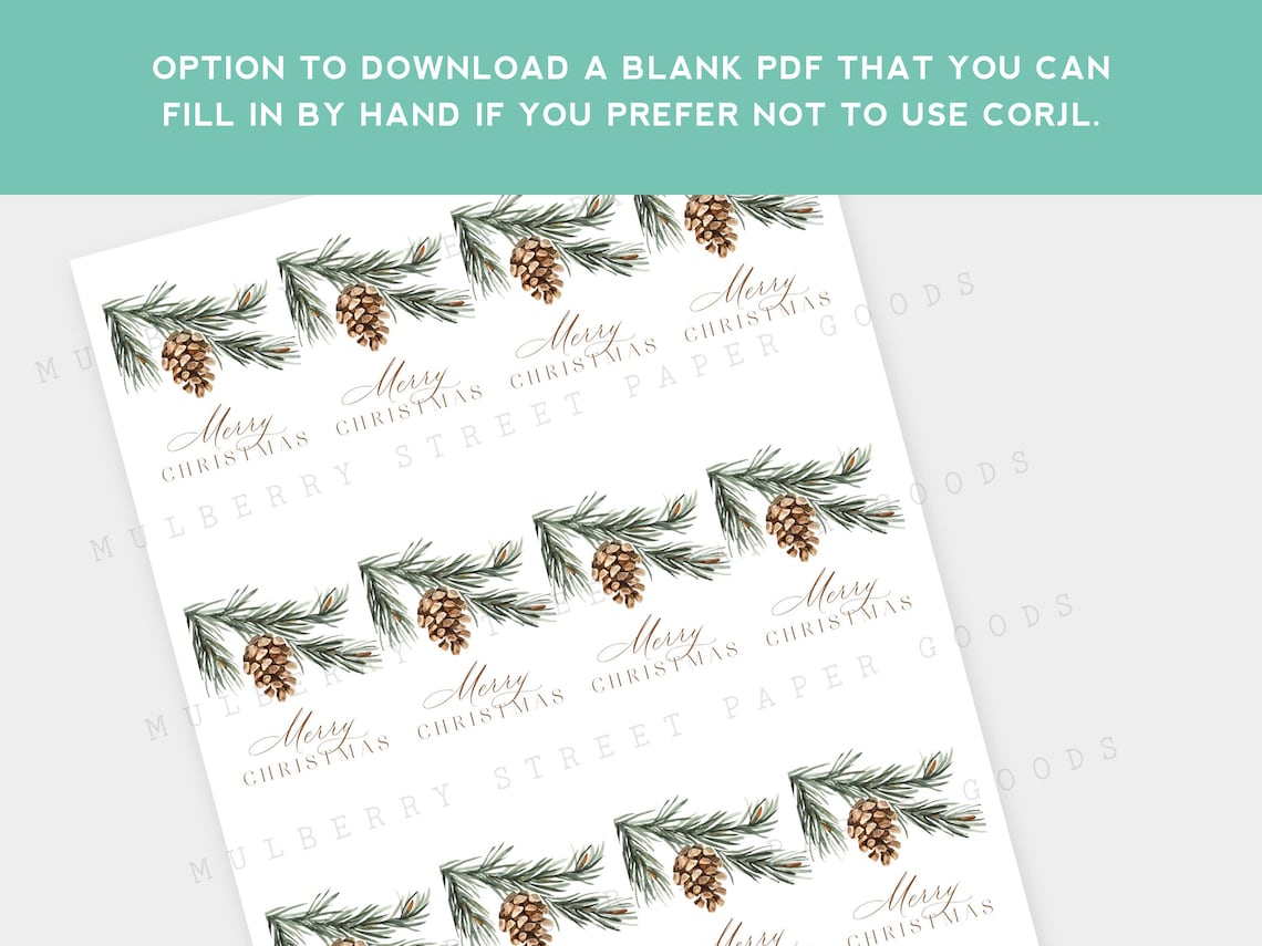 Editable Christmas Gift Tag Instant Download Holiday Gift - Etsy