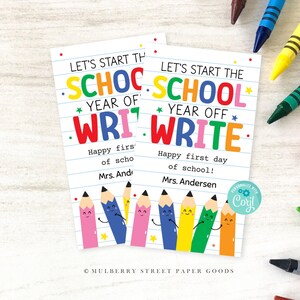 Let's Start the School Year off Write Colorful Cute Pencils Back to ...