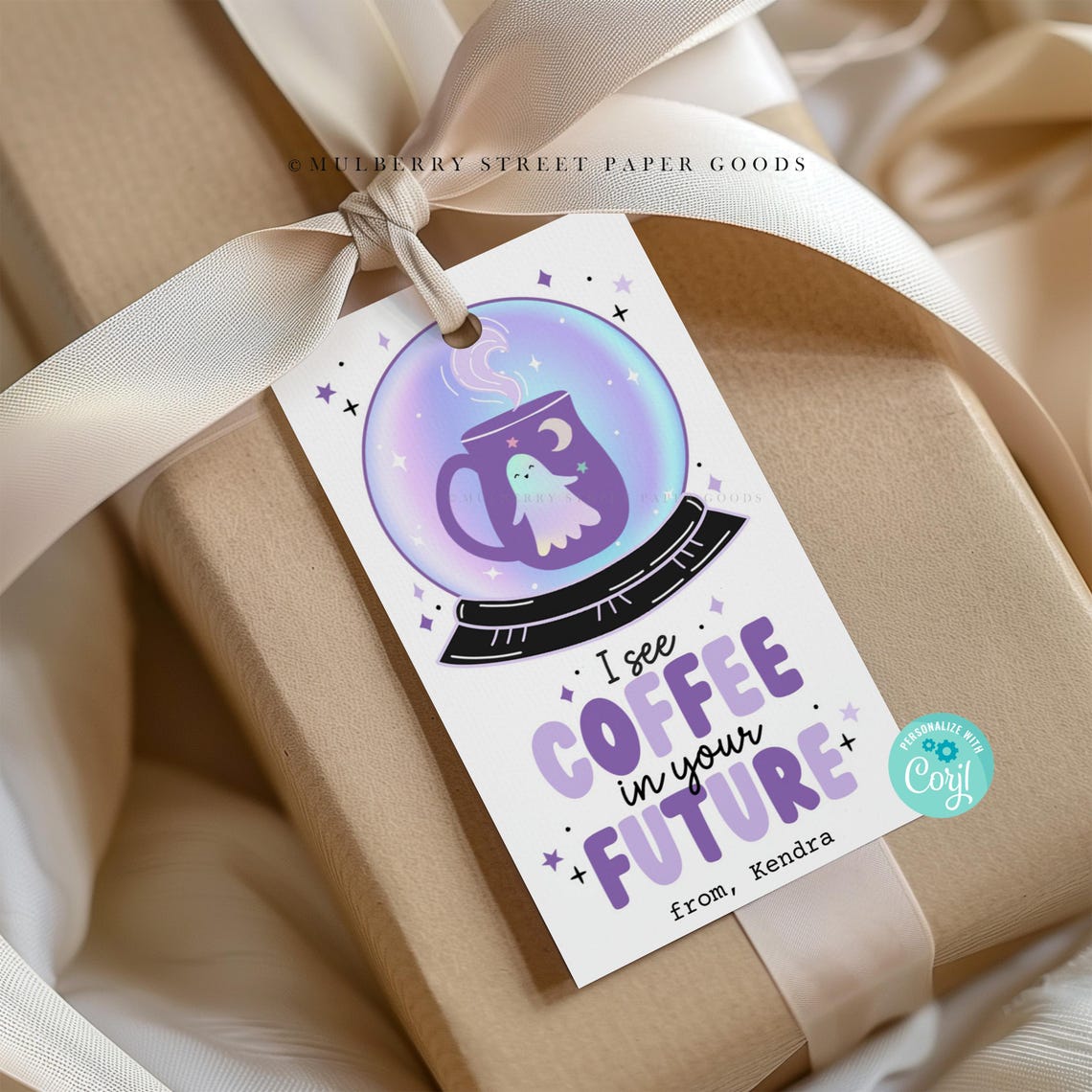 I See Coffee in Your Future Gift Tag Printable Crystal Ball Coffee Gift ...