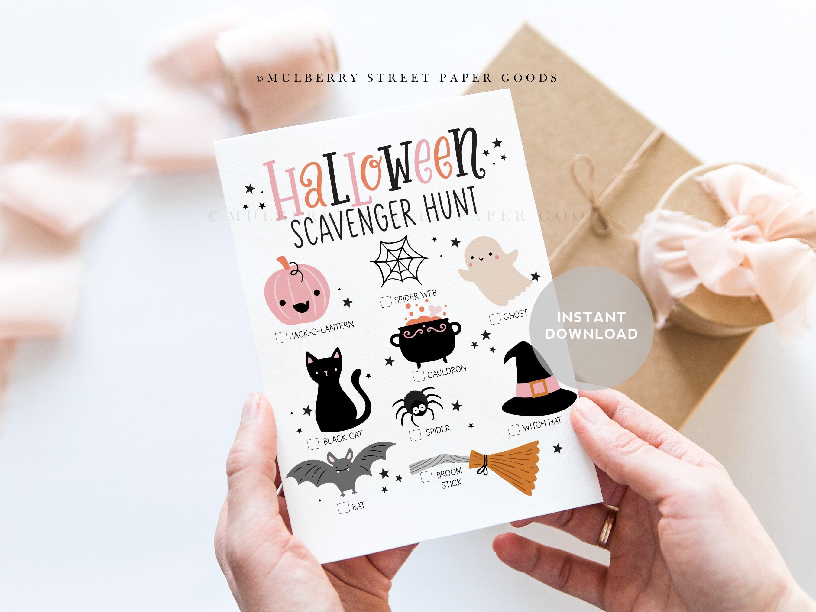Instant Download Halloween Scavenger Hunt Activity Page Halloween Party ...